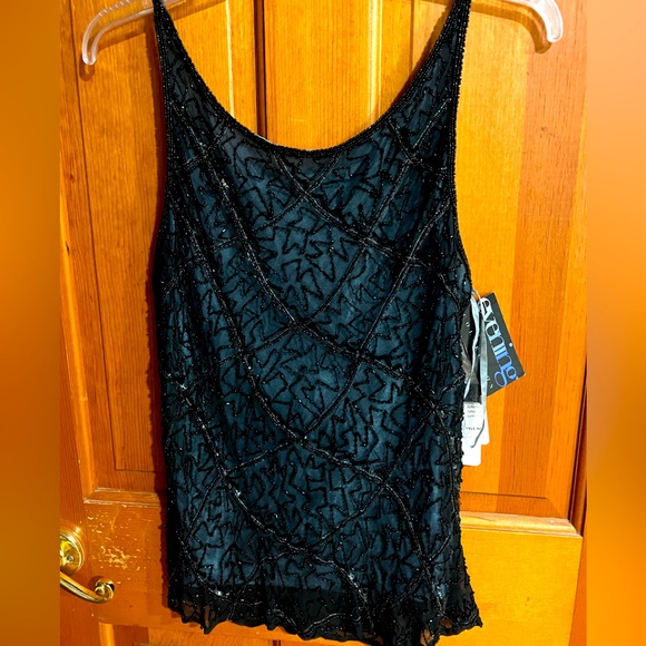 Adrianna Papell | Tops | L Nwt98 Vintage Adrianna Papell Top Sequins L ...